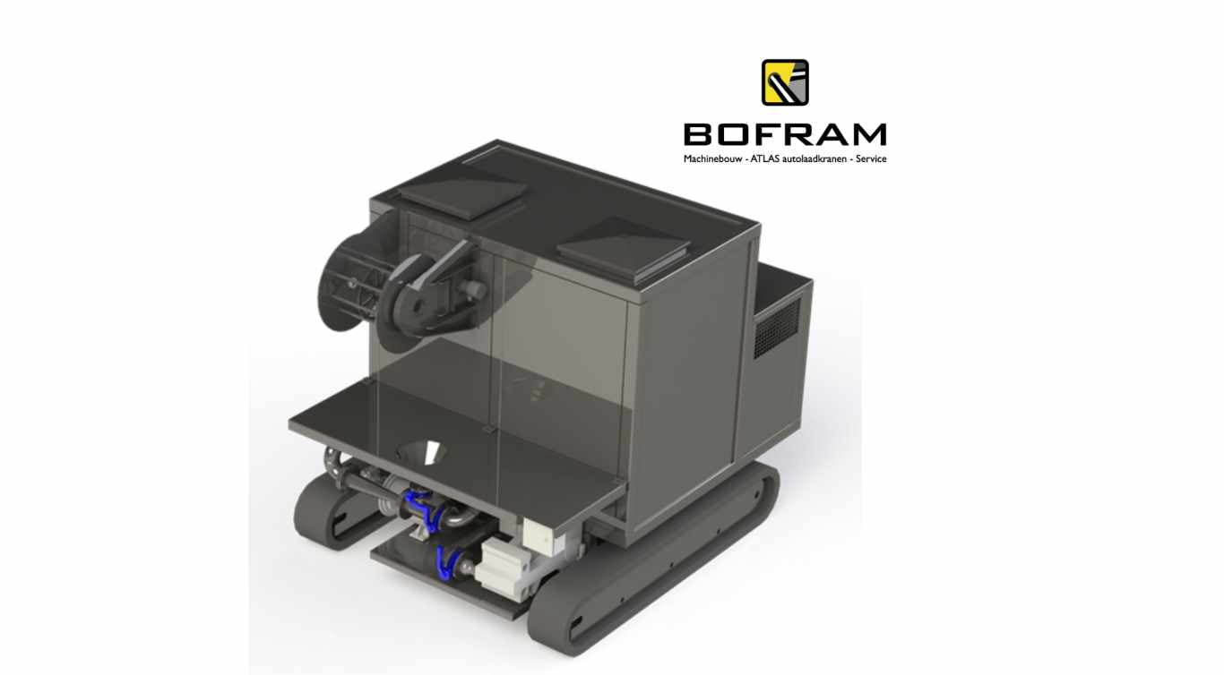 Mix pump with rubber tracks | BFMP 280 DR | Bofram Techniek